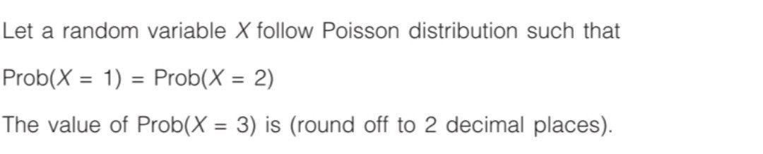 Solved Let a random variable X follow Poisson distribution | Chegg.com