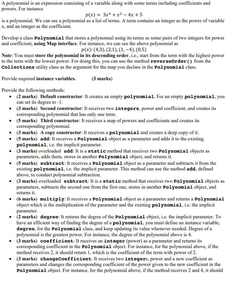 Solved A polynomial is an expression consisting of a | Chegg.com