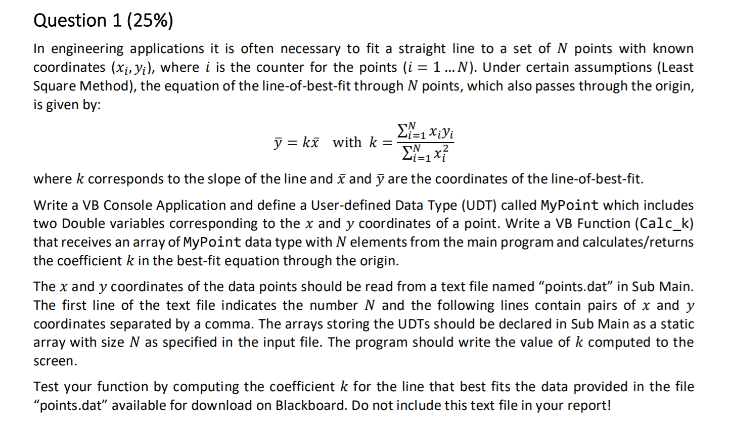 PN Li=1 Question 1 (25%) In engineering applications | Chegg.com