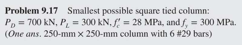 Solved For Problems 9.16 to 9.18, design columns for axial | Chegg.com