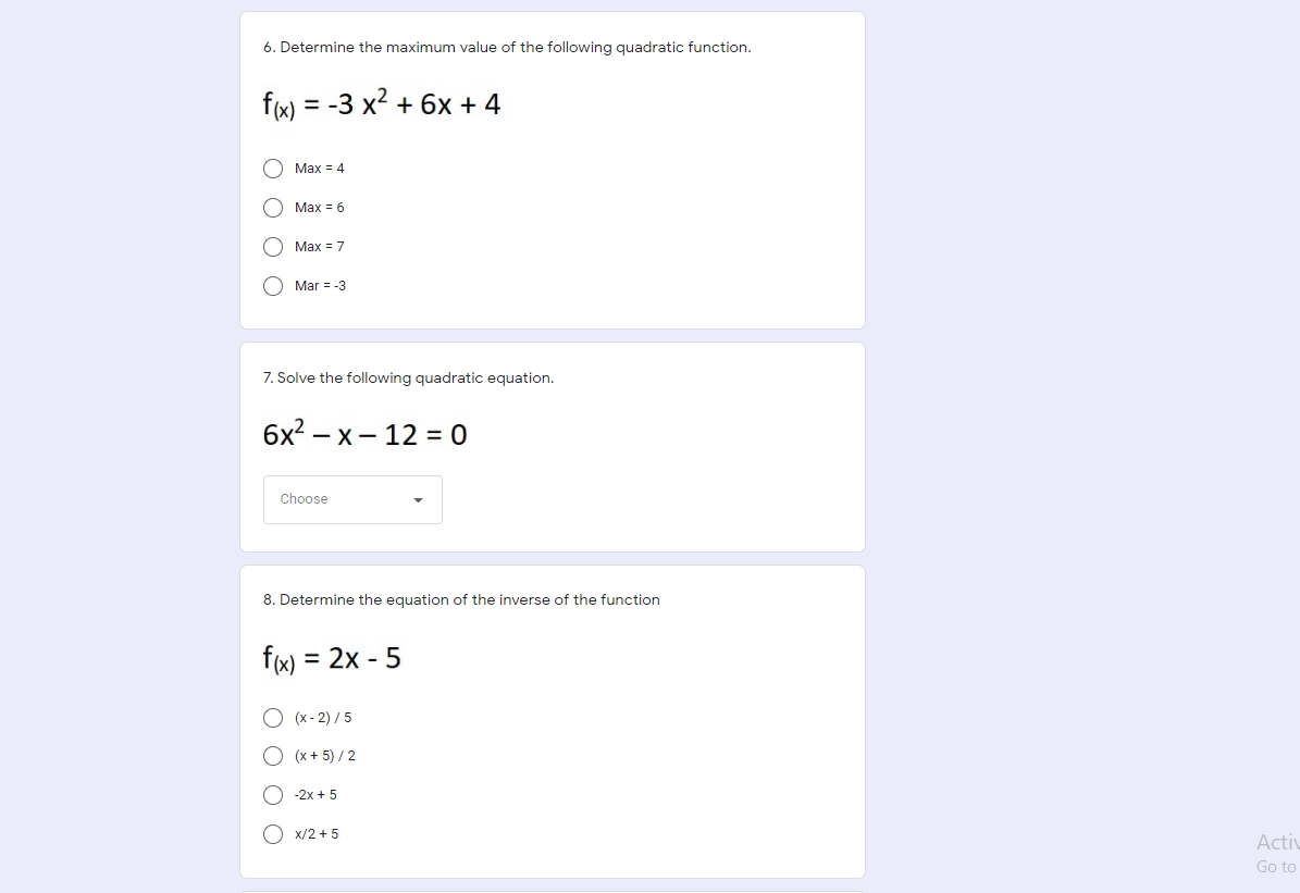 Solved 6. Determine the maximum value of the following | Chegg.com
