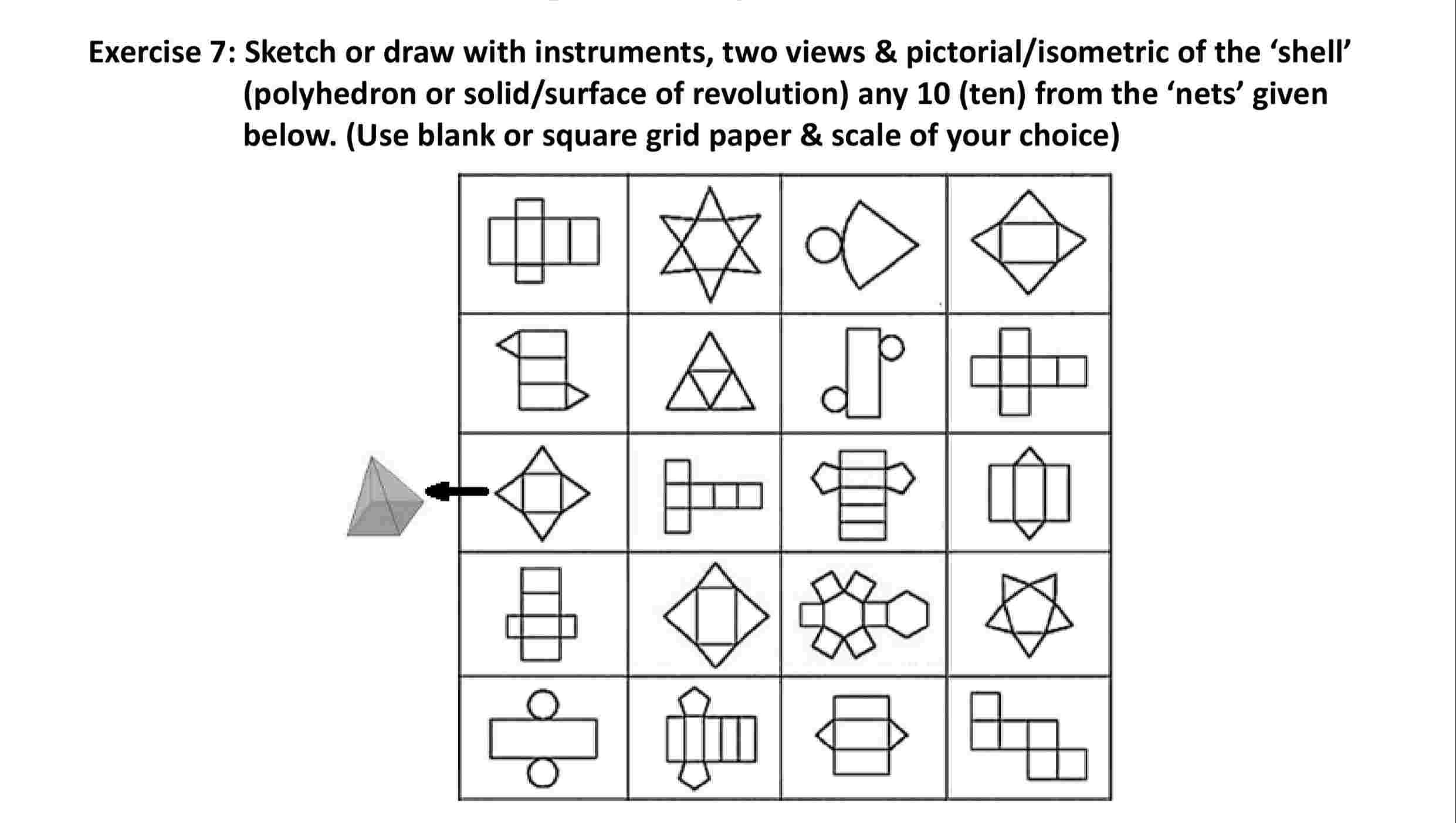 Exercise 7: Sketch or draw with instruments, two | Chegg.com
