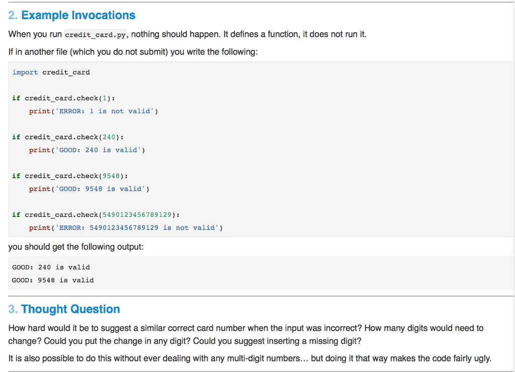 1. Task Write a file named credit_card.py containing | Chegg.com