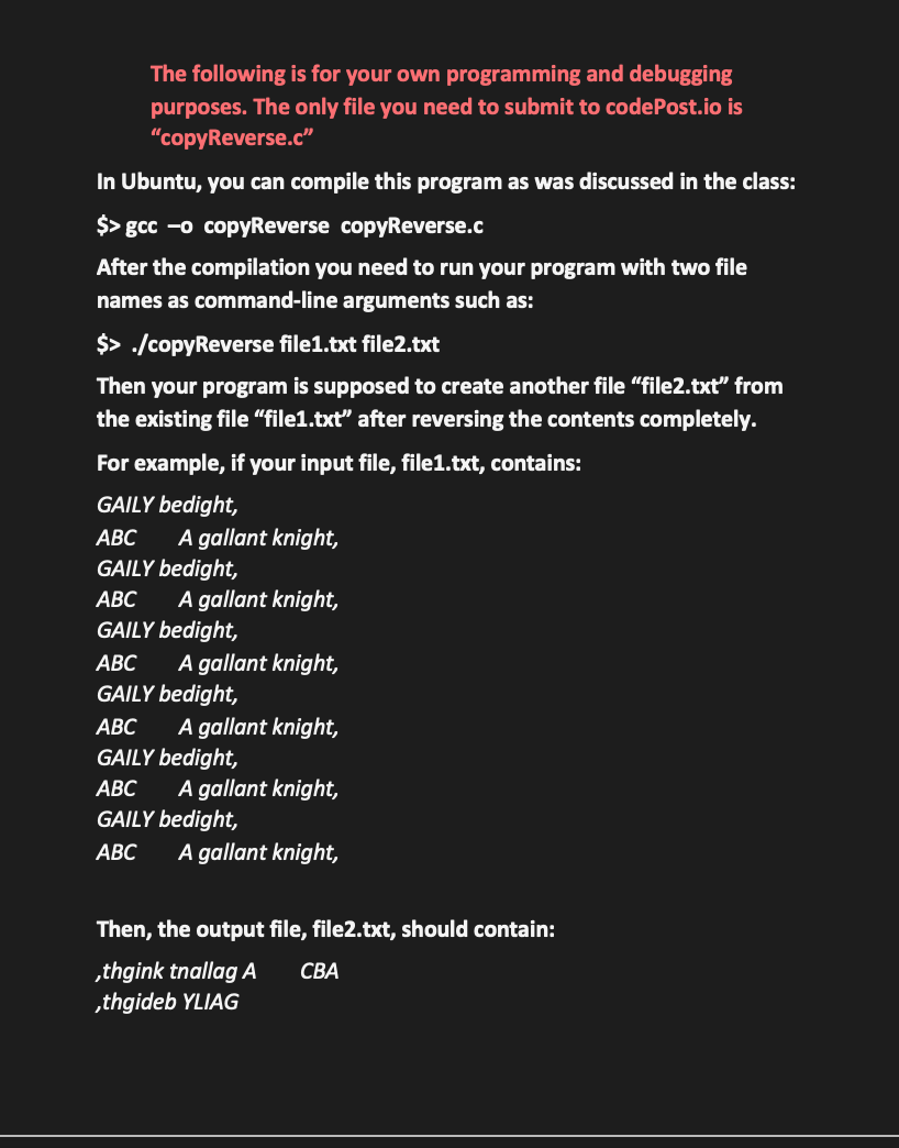 Solved The following is for your own programming and | Chegg.com