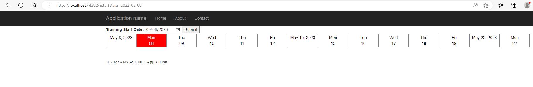 Solved Aspnet Mvc C Vs 2019how Do I Start The Calendar 