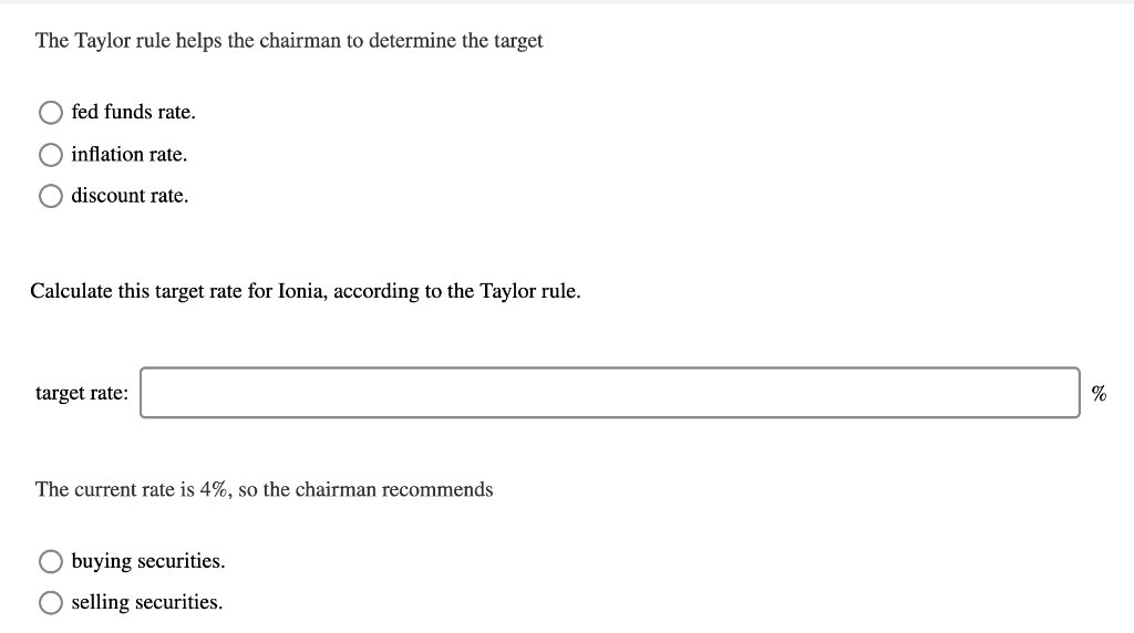 Solved The new chairman of the Ionian Central Bank (ICB) is | Chegg.com