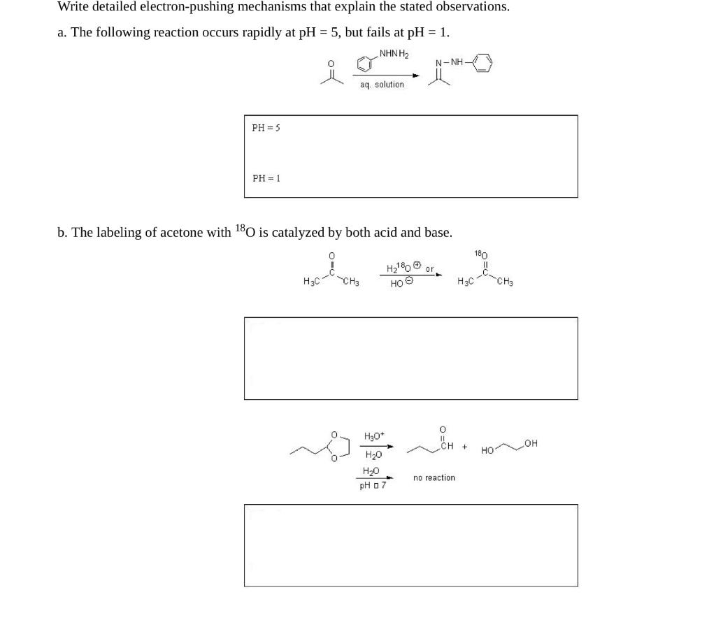 Solved Write detailed electron-pushing mechanisms that | Chegg.com