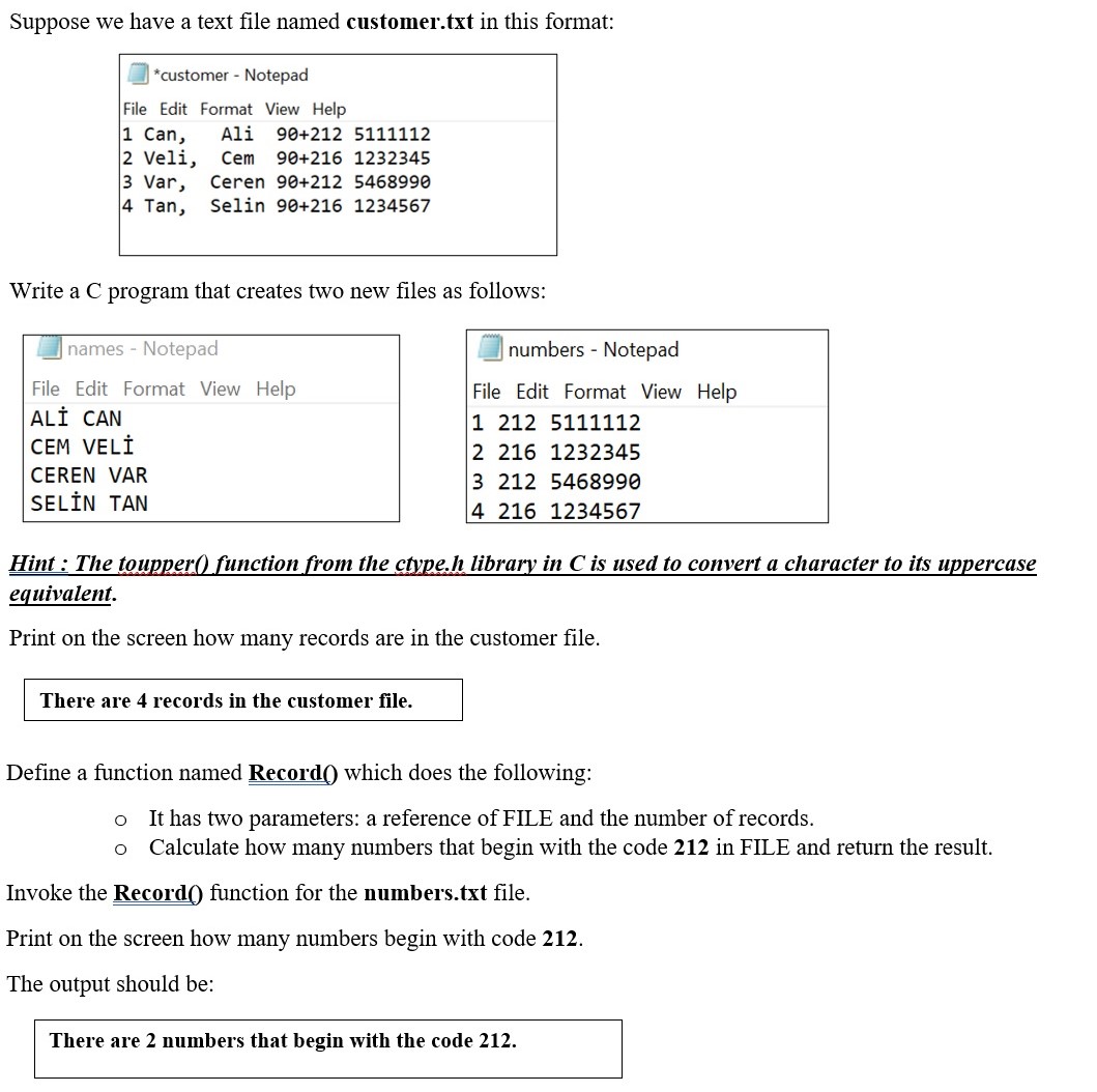 Suppose we have a text file named customer.txt in | Chegg.com