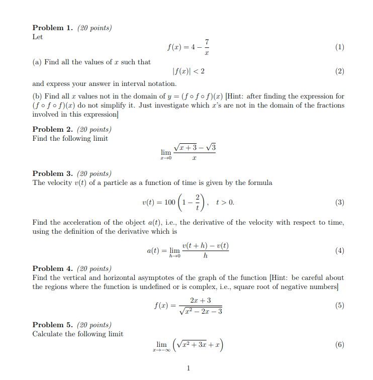 Letf(x)=4-7x(a) ﻿Find all the values of x ﻿such | Chegg.com