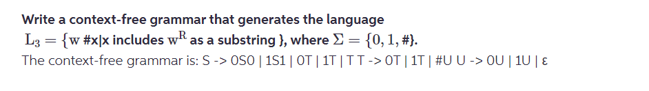 Solved Write a context-free grammar that generates the | Chegg.com