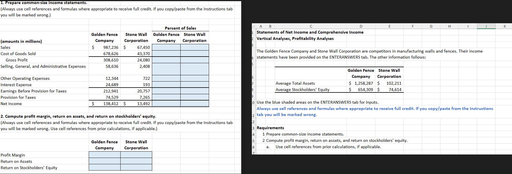 Solved Prepare common-size income statements.Prepare | Chegg.com