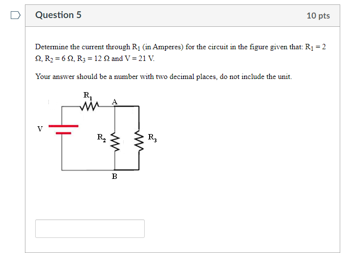 Solved Determine The Current Through R1 In Amperes For