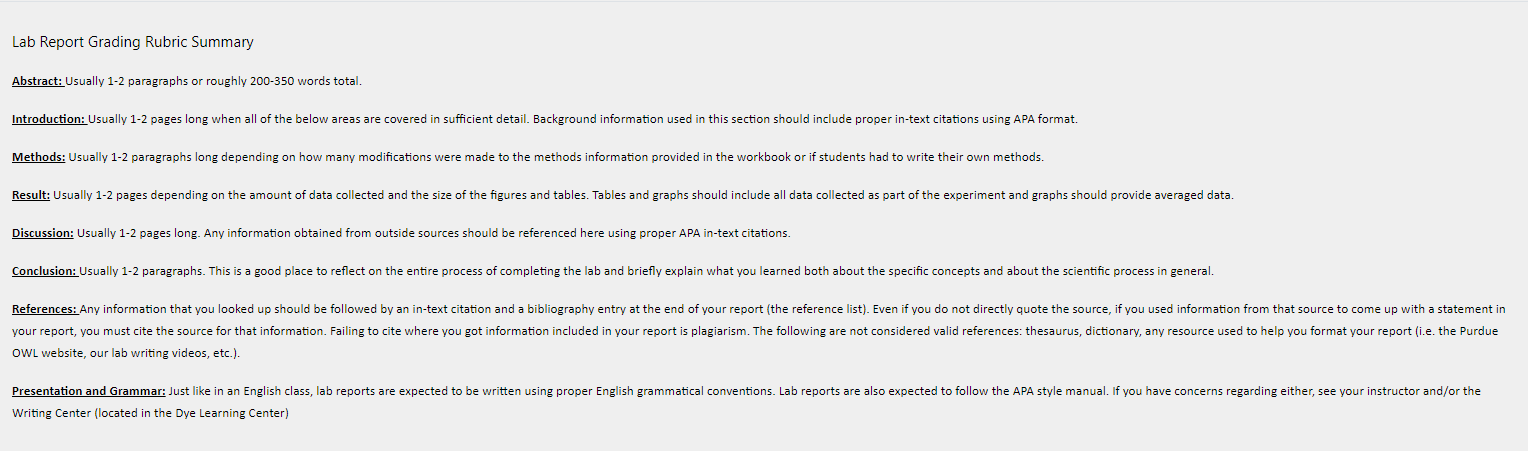 I need to write a Lab Report on the results gathered | Chegg.com
