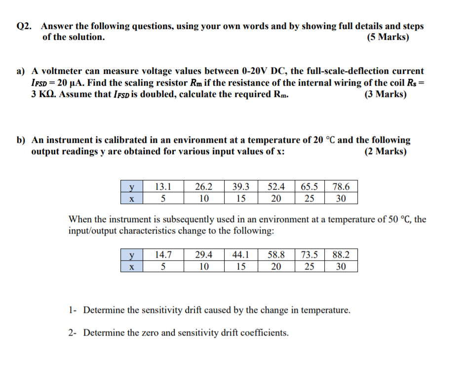 Solved Q1. For the Ohmmeter circuit shown in Figure-1, the | Chegg.com