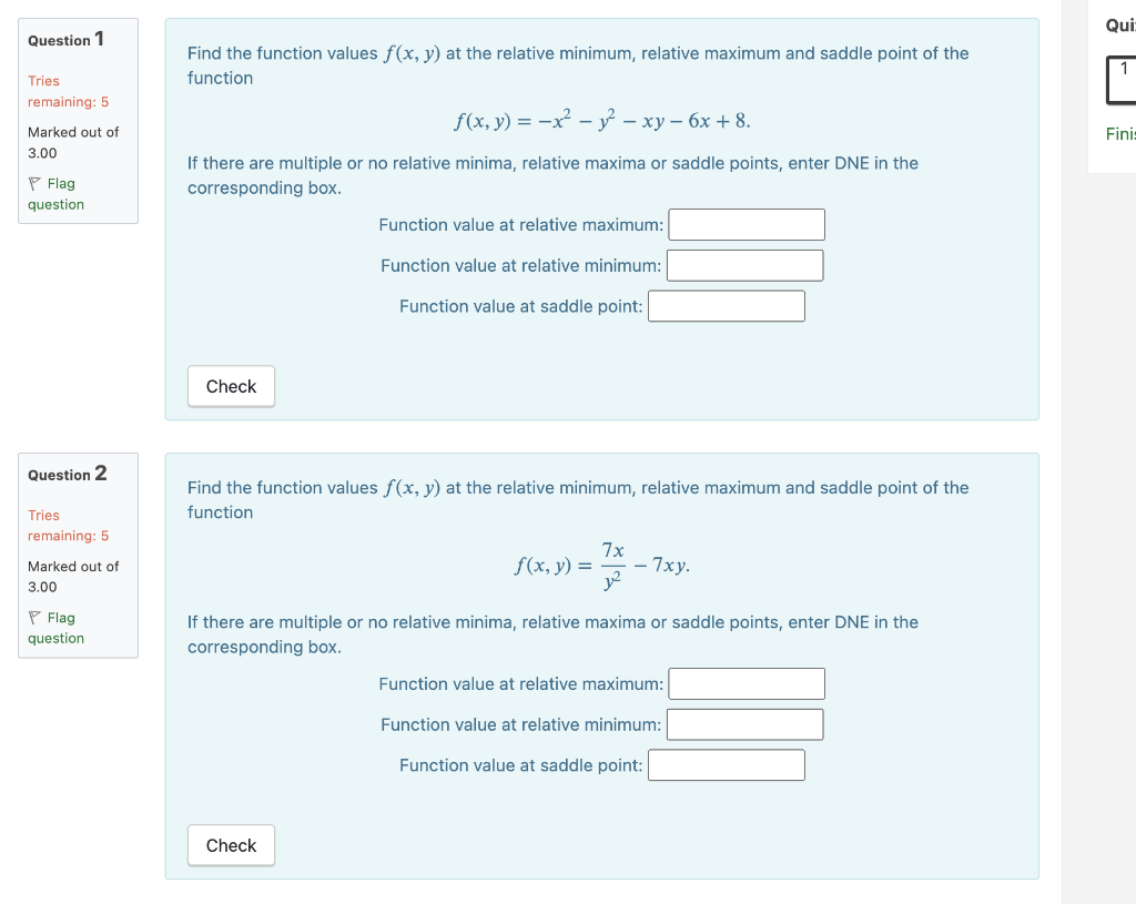 Solved Find the function values f(x,y) at the relative | Chegg.com