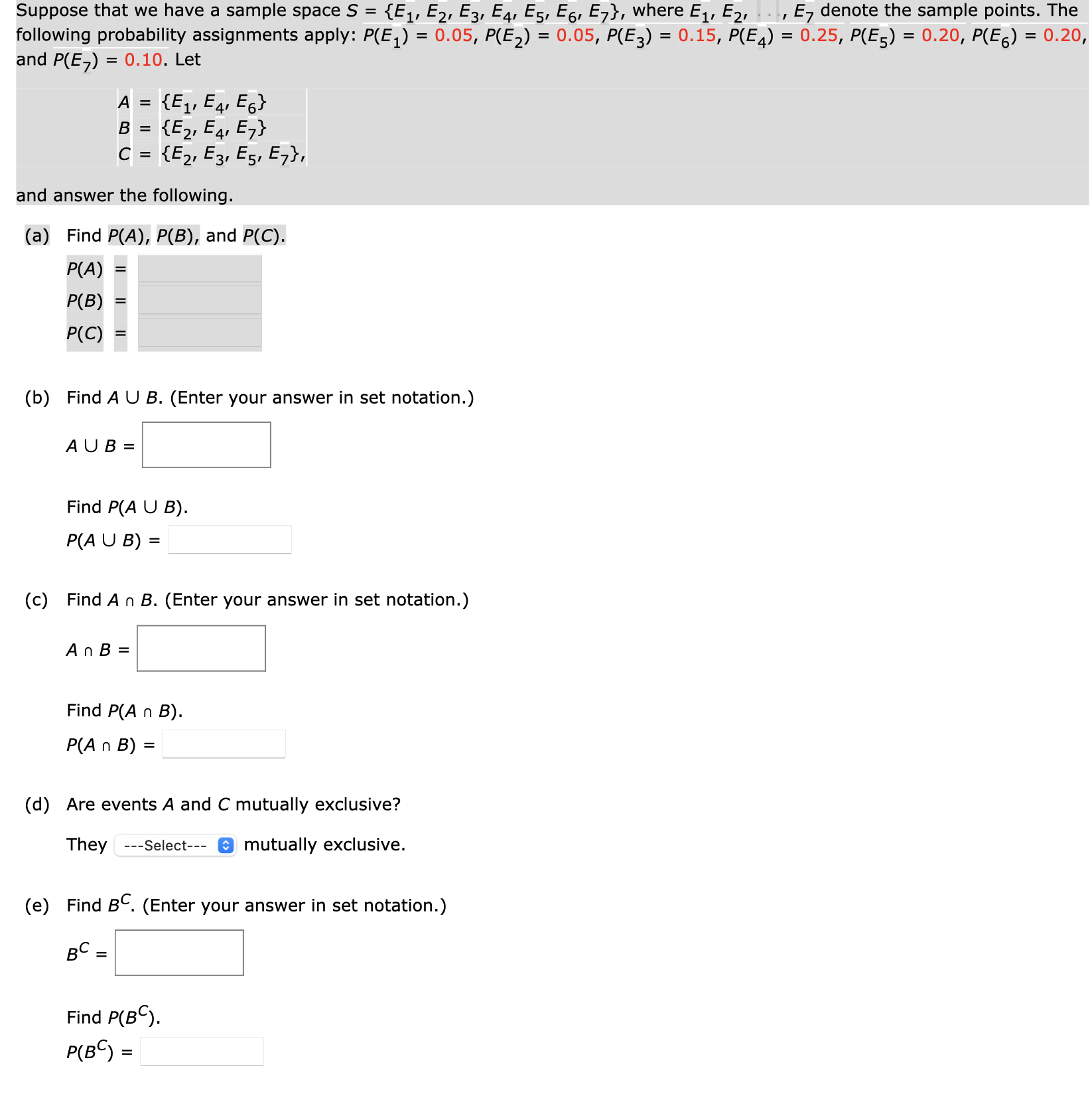 Solved Suppose that we have a sample space | Chegg.com