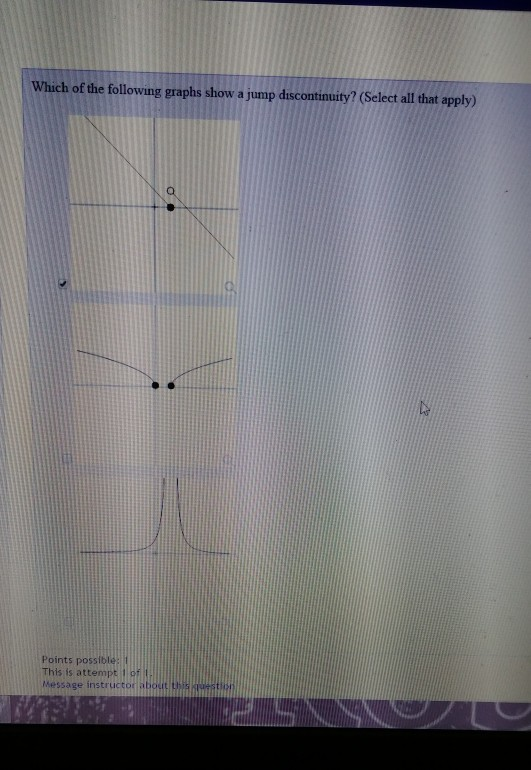 Solved Which of the following graphs show a jump | Chegg.com
