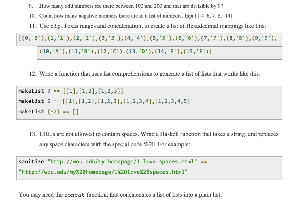Solved CS360 Lab one Programming Languages: Haskell Learn | Chegg.com