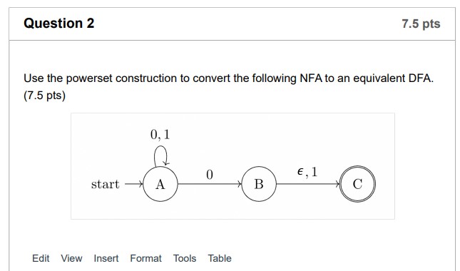 Solved Use the powerset construction to convert the | Chegg.com