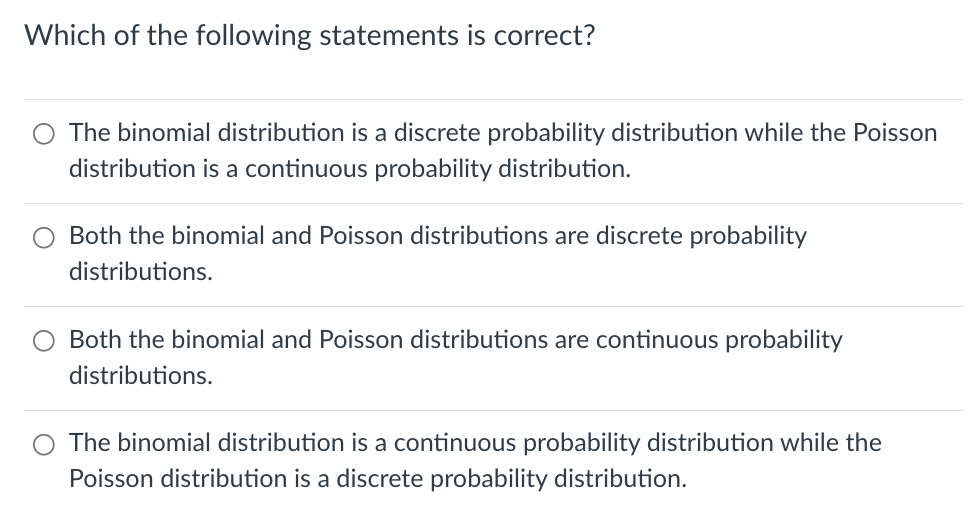 Solved Which of the following statements is correct? The | Chegg.com