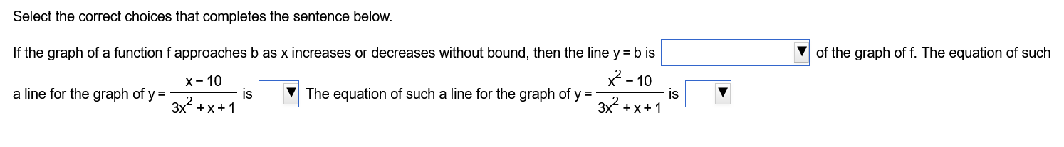 Solved Select the correct choices that completes the | Chegg.com