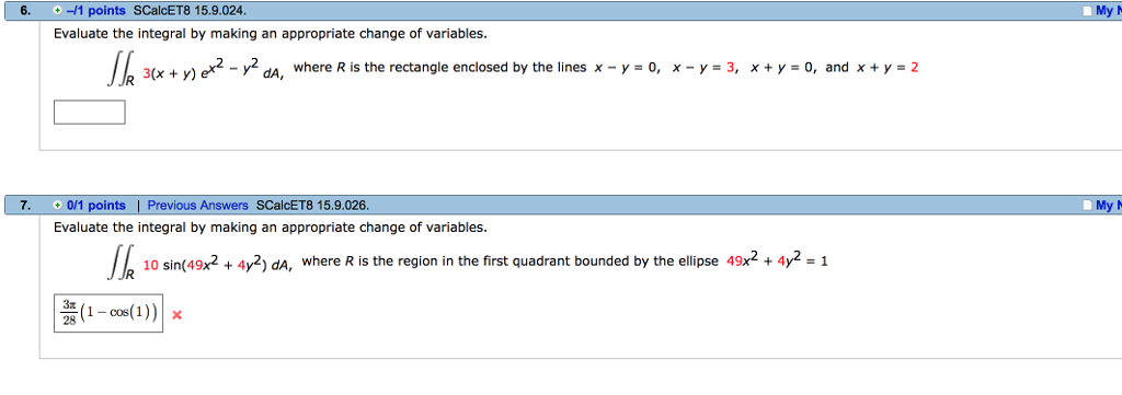 Solved 6. -11 points SCalcET8 15.9.024. Evaluate the | Chegg.com