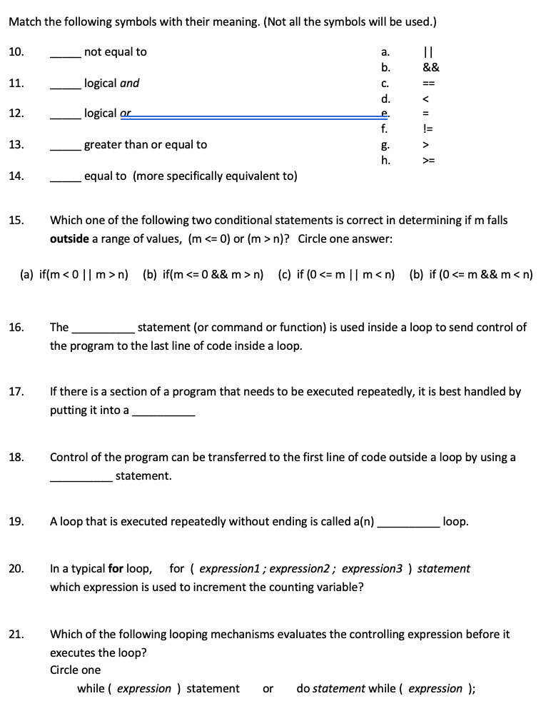 Solved Match the following symbols with their meaning. (Not | Chegg.com