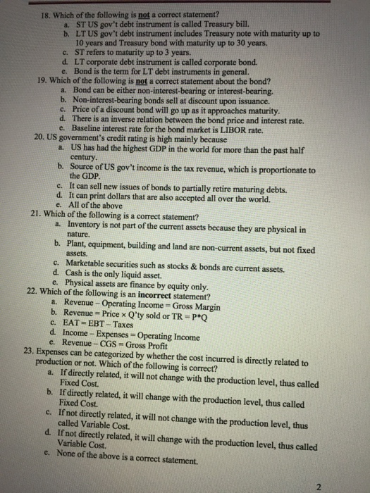 Solved 1. A general decline in prices also decreases the | Chegg.com