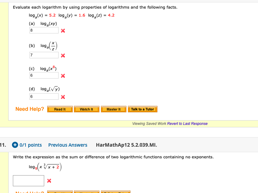 Solved Evaluate each logarithm by using properties of | Chegg.com