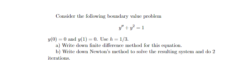 Consider the following boundary value problem | Chegg.com