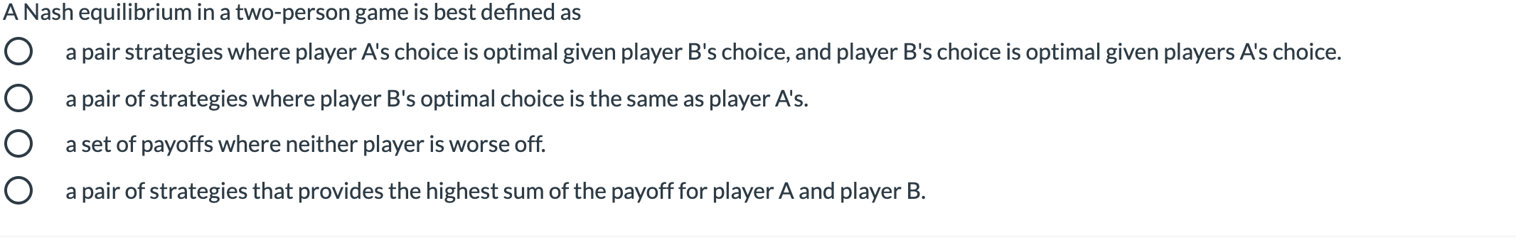 Solved Simultaneous move games are those O that use the | Chegg.com