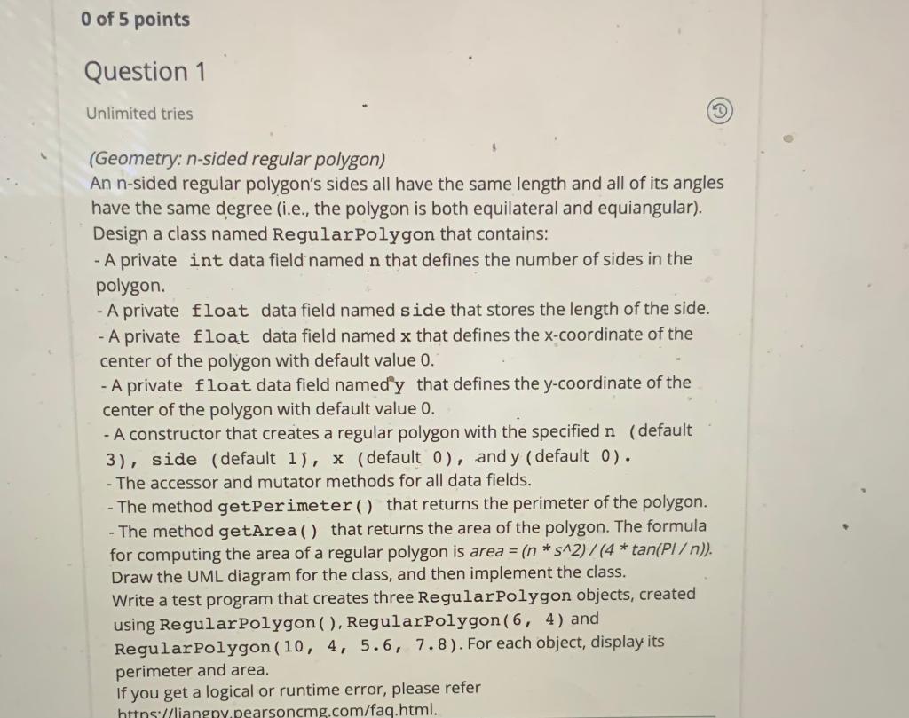 Solved 0 of 5 points Question 1 Unlimited tries (Geometry: | Chegg.com Solved 0 of 5 points Question 1 Unlimited tries (Geometry: | Chegg.com