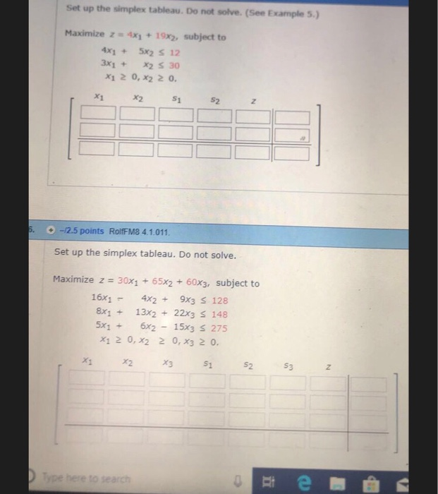 Solved Set up the simplex tableau. Do not solve. (See | Chegg.com