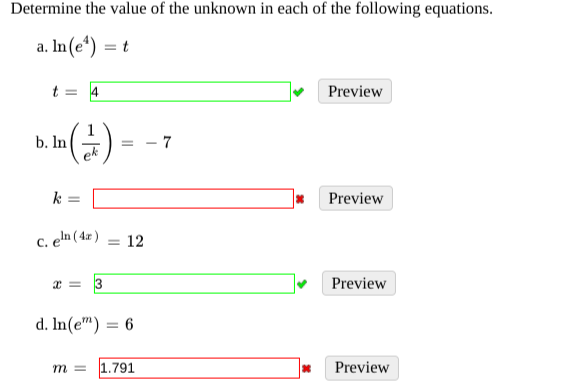 Solved Determine the value of the unknown in each of the | Chegg.com