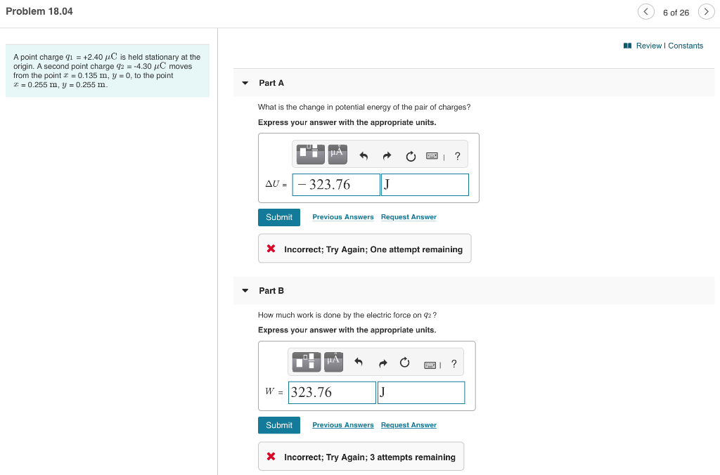 Solved A point charge q1q1 = +2.40 μCμC is held stationary | Chegg.com