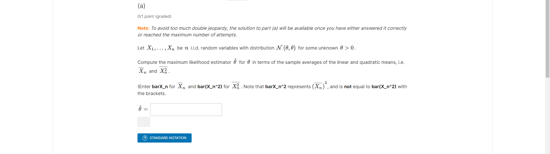 Solved (a) 0/1 point (graded) Note: To avoid too much double | Chegg.com