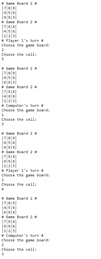 Solved Enter the number of human players [1-2]: 1 \# Game | Chegg.com