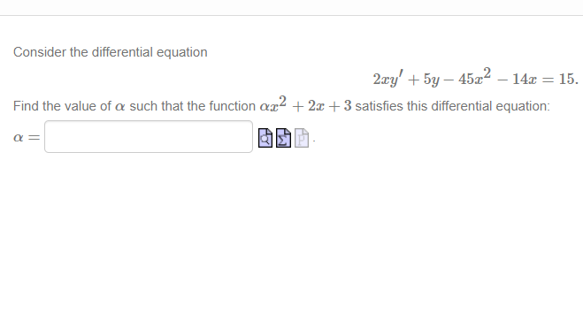 Solved Consider the differential equation 2xy' + 5y – 4522 – | Chegg.com