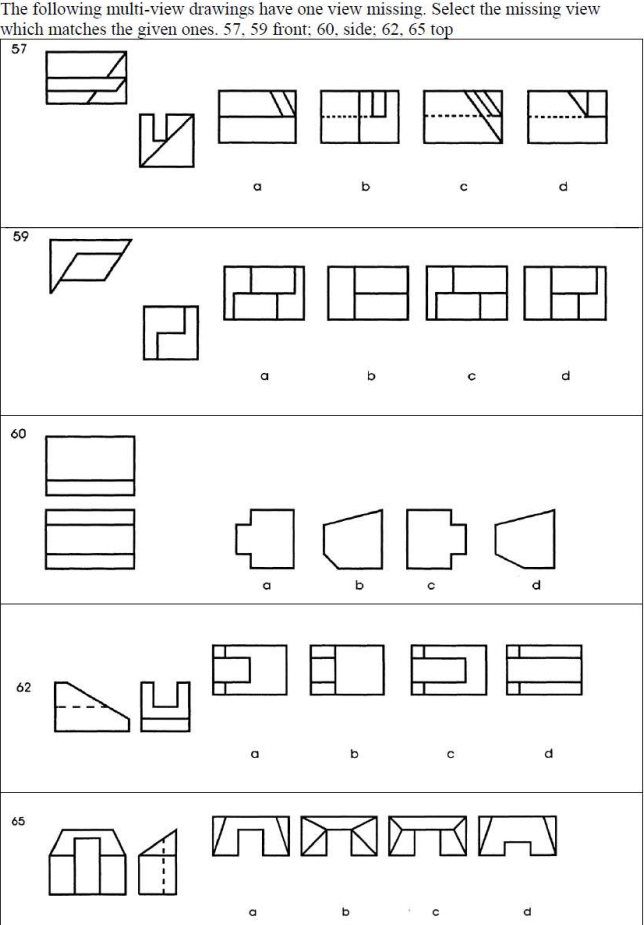 Solved The following multi-view drawings have one view | Chegg.com