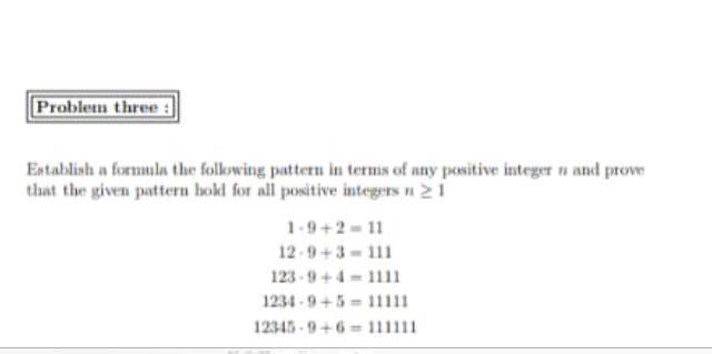 Solved Problem three: Establish a formula the following | Chegg.com