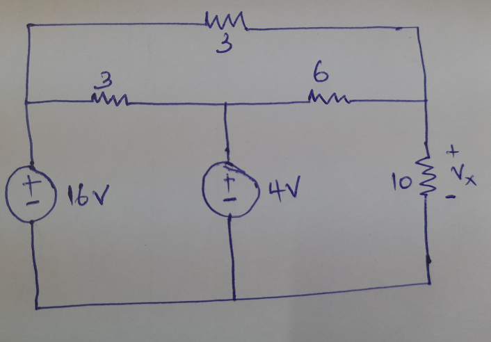 Solved Find the value of volatage Vx using THEVENIN | Chegg.com Solved Find the value of volatage Vx using THEVENIN | Chegg.com