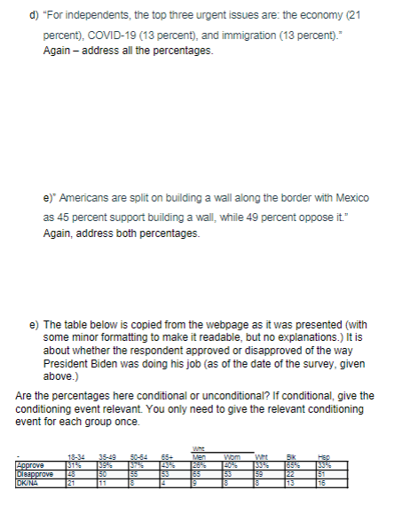 4 Conditional vs unconditional probabilities The | Chegg.com