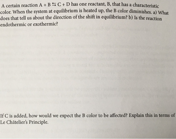 Solved A certain reaction A + B C+ D has one reactant, B, | Chegg.com