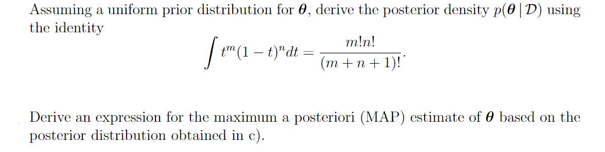 (Maximum likelihood estimation and maximum a | Chegg.com