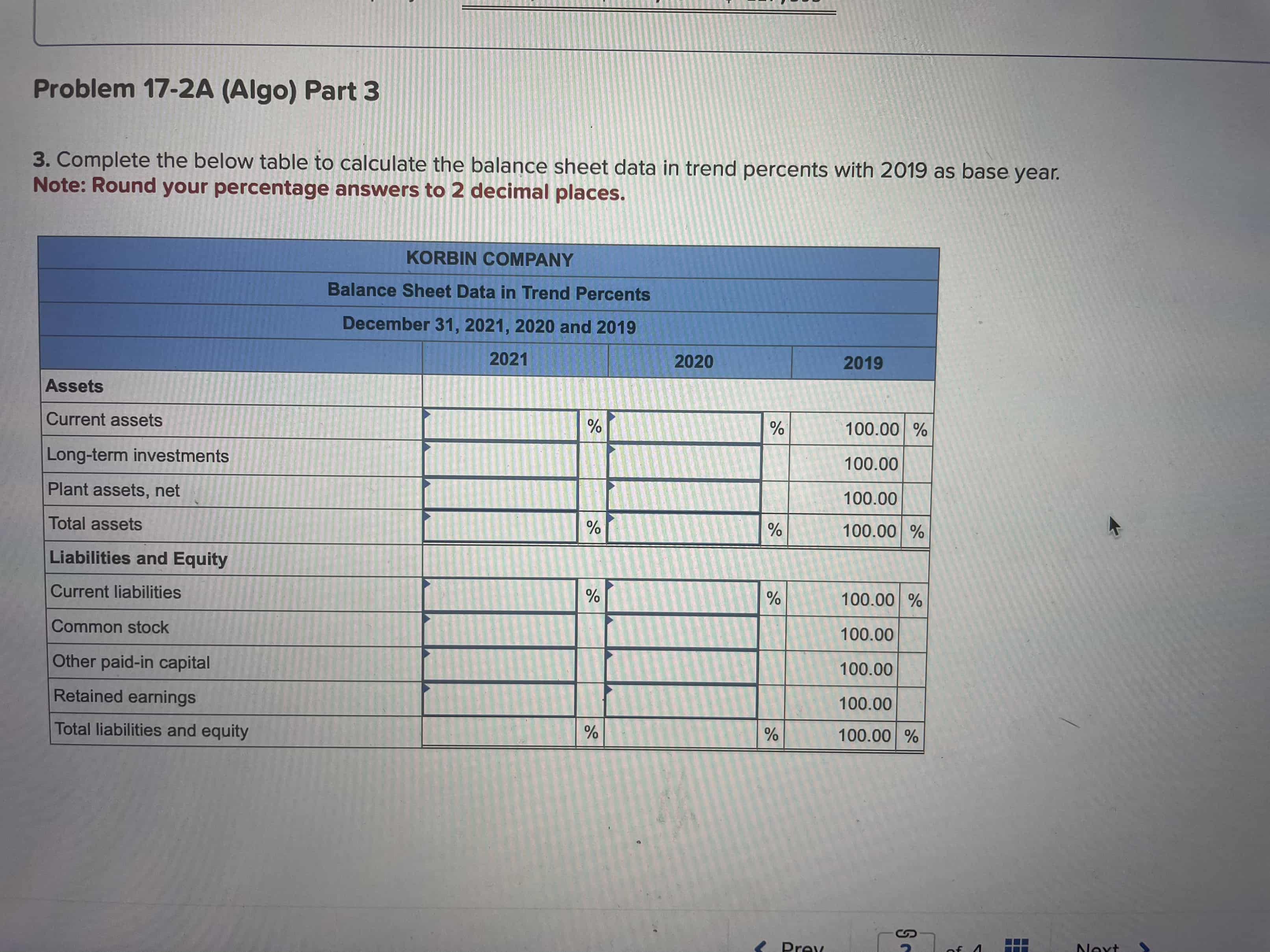 Solved Required information Problem 17-2A (Algo) Ratios, | Chegg.com