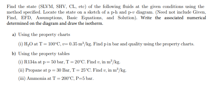 Solved Find the state (SLVM, SHV, CL, etc) of the following | Chegg.com