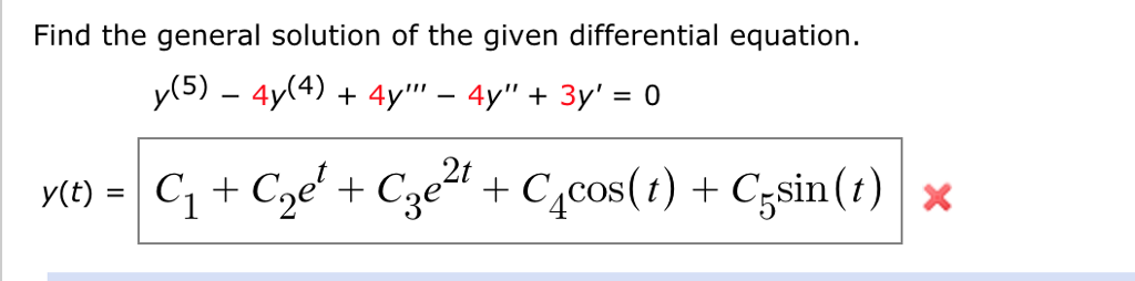 Solved Find the general solution of the given differential | Chegg.com