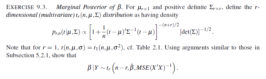 Note: Recall the Bayesian linear regression model | Chegg.com