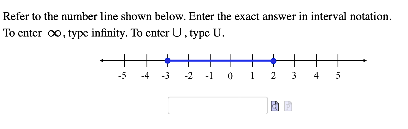 Solved Refer to the number line shown below. Enter the exact | Chegg.com