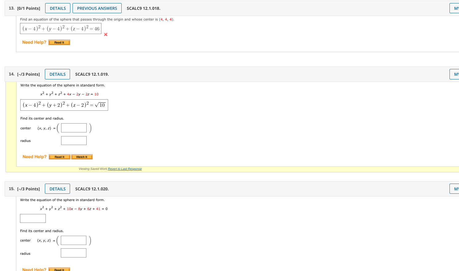 Solved 13. [0/1 Points] DETAILS PREVIOUS ANSWERS SCALC9 | Chegg.com